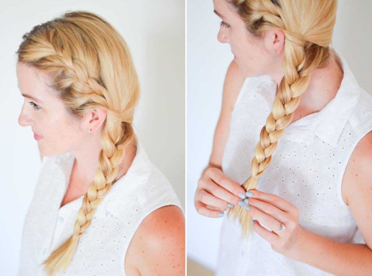 One-Sided Braid Tutorial w. Step-by-Step Photos