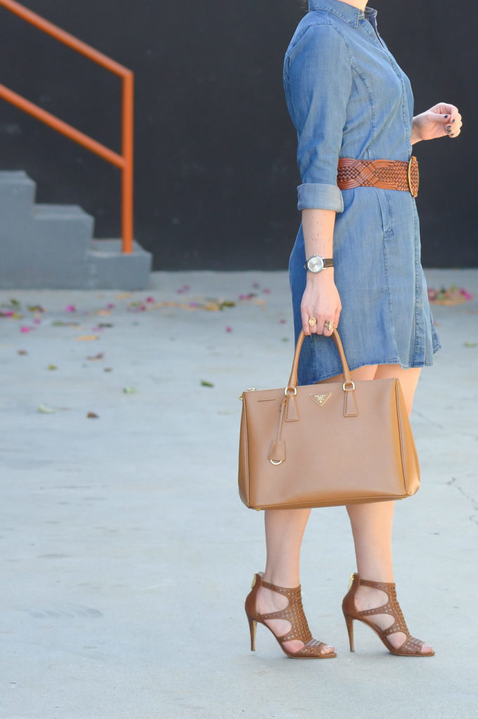 How to Style Denim Shirt Dress w. Belt | Luci's Morsels