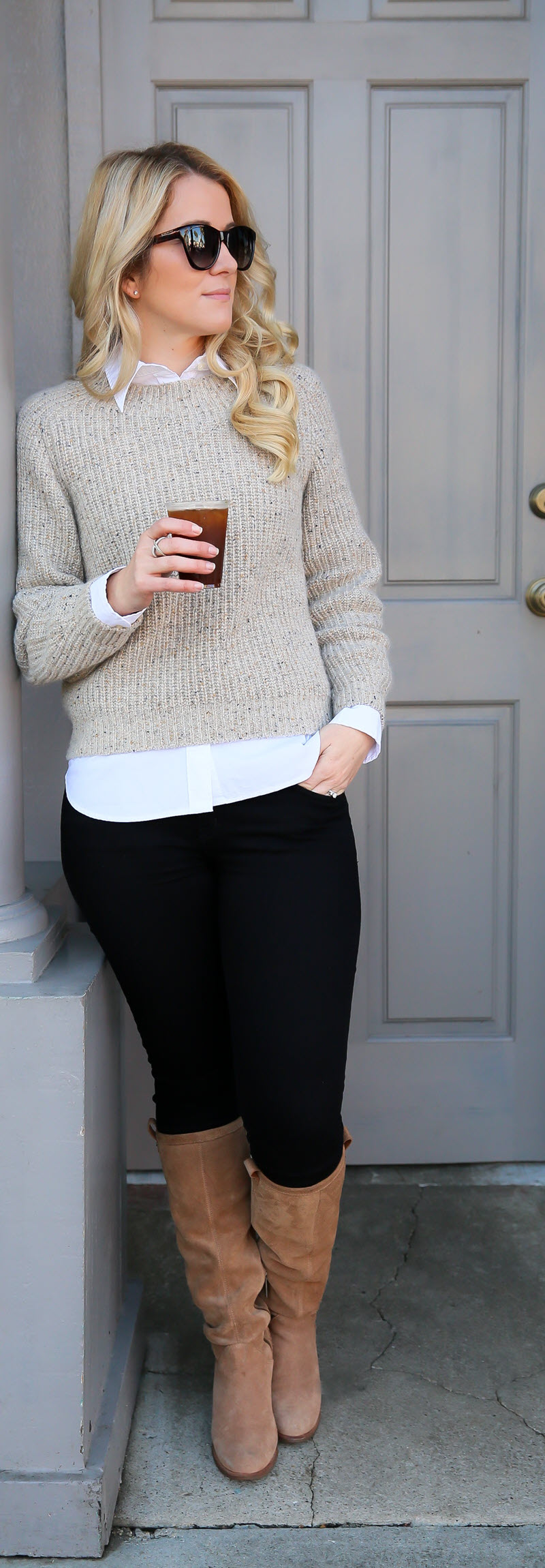 Layered Sweater Outfit - Fall Outfit Ideas