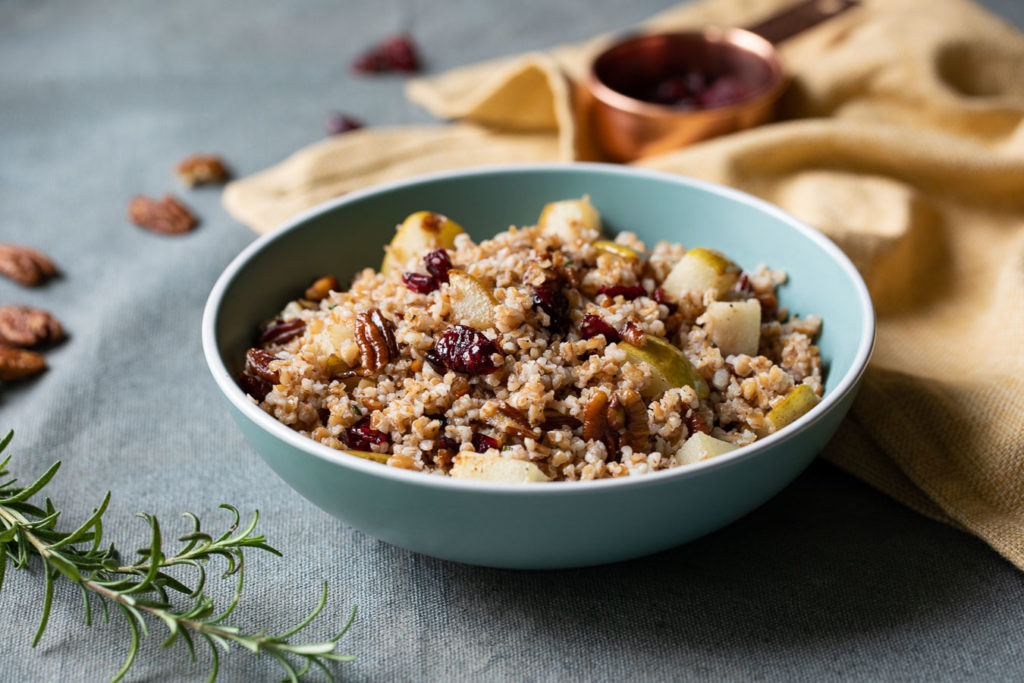 Bulgur Salad with Cranberries + Pears - Luci's Morsels