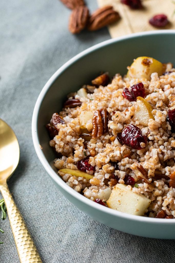 Bulgur Salad with Cranberries + Pears - Luci's Morsels