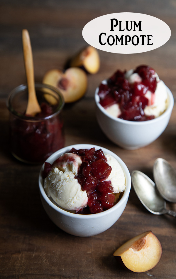 Plum Compote Recipe w. Ice Cream {Summer Desserts}