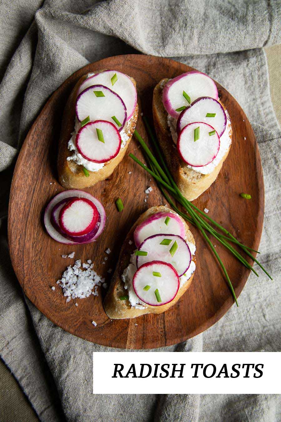 Radish Appetizer Toast with Goat Cheese
