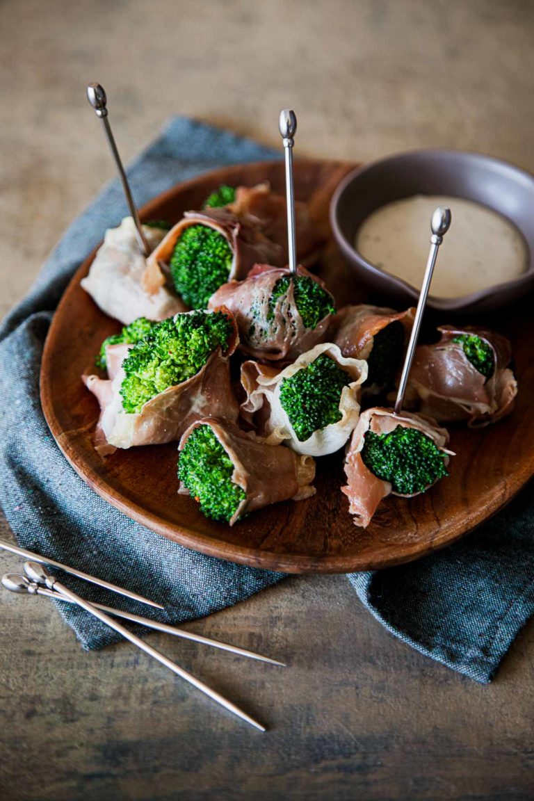 Appetizer with Broccoli + Prosciutto