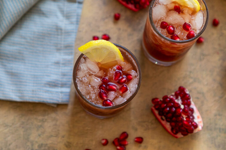 Pomegranate Lemonade - A Yummy Winter Mocktail