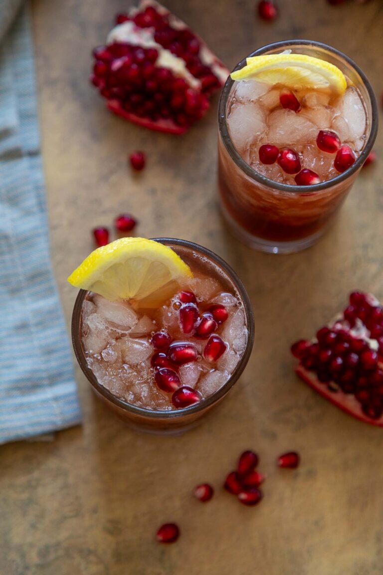 Pomegranate Lemonade - A Yummy Winter Mocktail