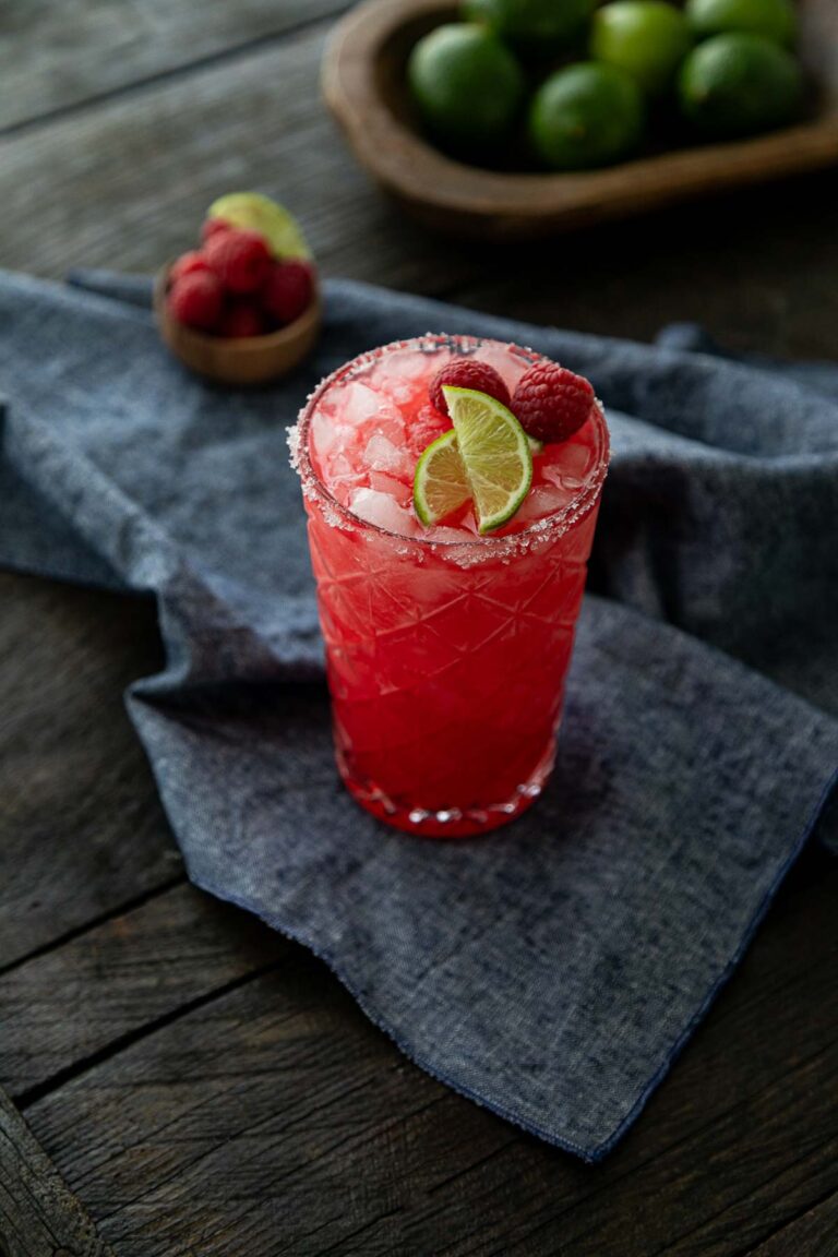 Raspberry Margarita Recipe made w. Fresh Raspberries