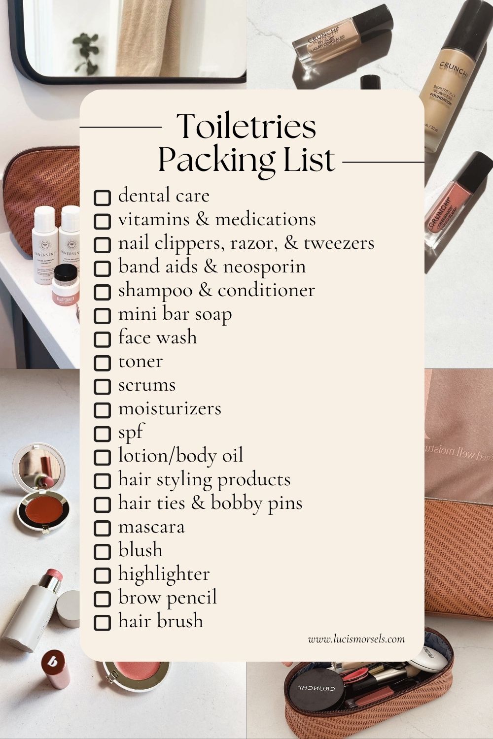 Your Complete Toiletries Packing List
