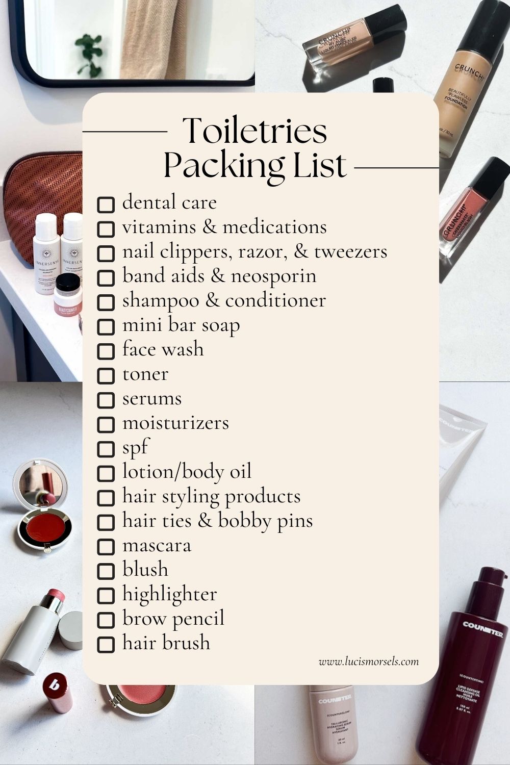 Your Complete Toiletries Packing List
