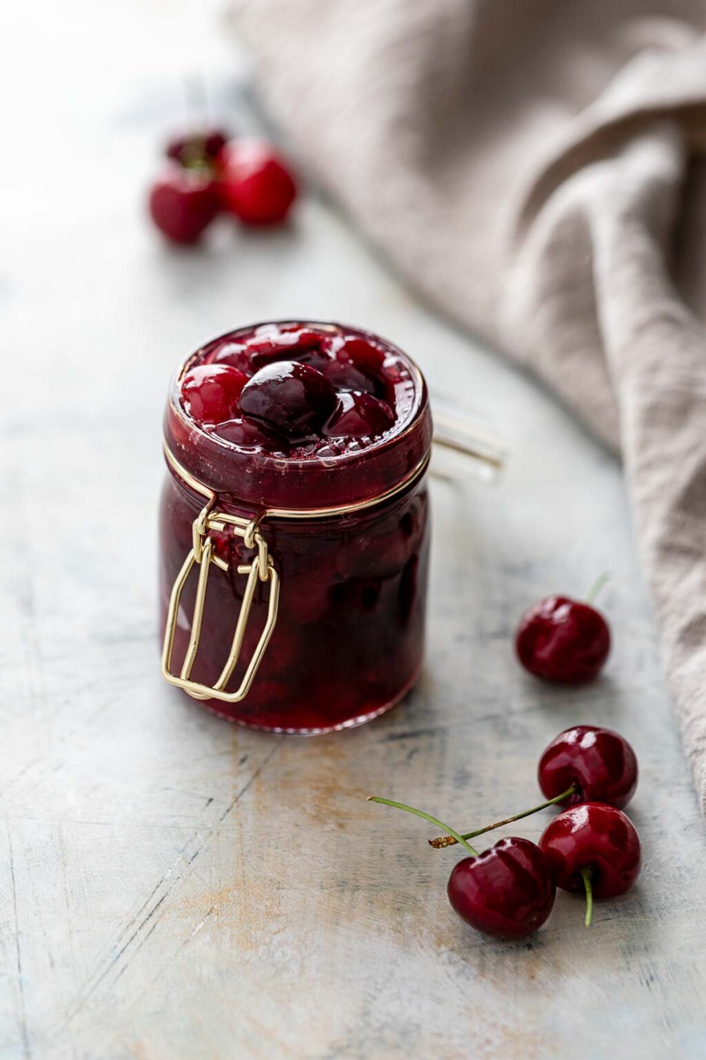 Cherry Compote Atop Yogurt or Serve with Crepes or Pancakes