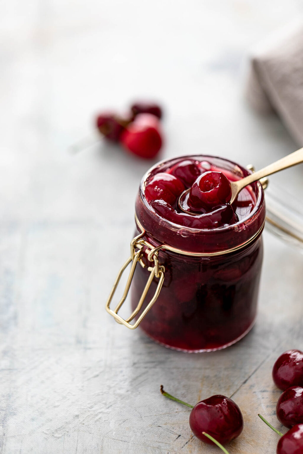 Cherry Compote Atop Yogurt or Serve with Crepes or Pancakes